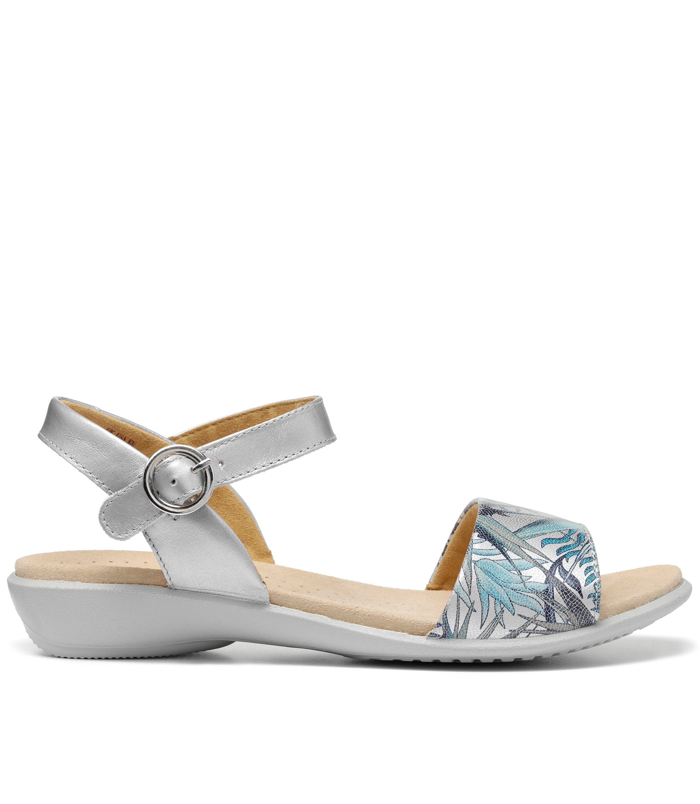 HOTTER PLATINUM PARADISE LEATHER TROPIC SANDAL | Rosella - Style ...