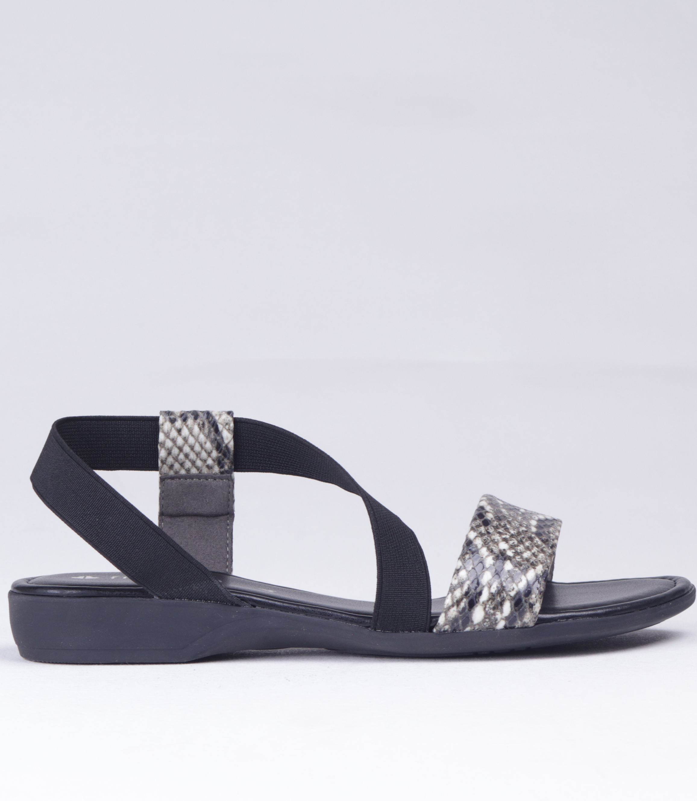 FROGGIE BLACK LEATHER ELASTICATED SANDALS | Rosella - Style inspired by ...