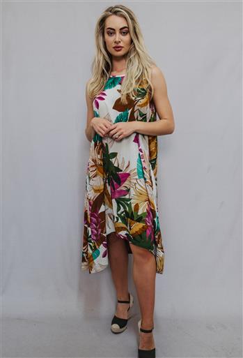 MADE IN ITALY MULTI-COLOURED FLORAL PRINTED DRESS | Rosella - Style ...