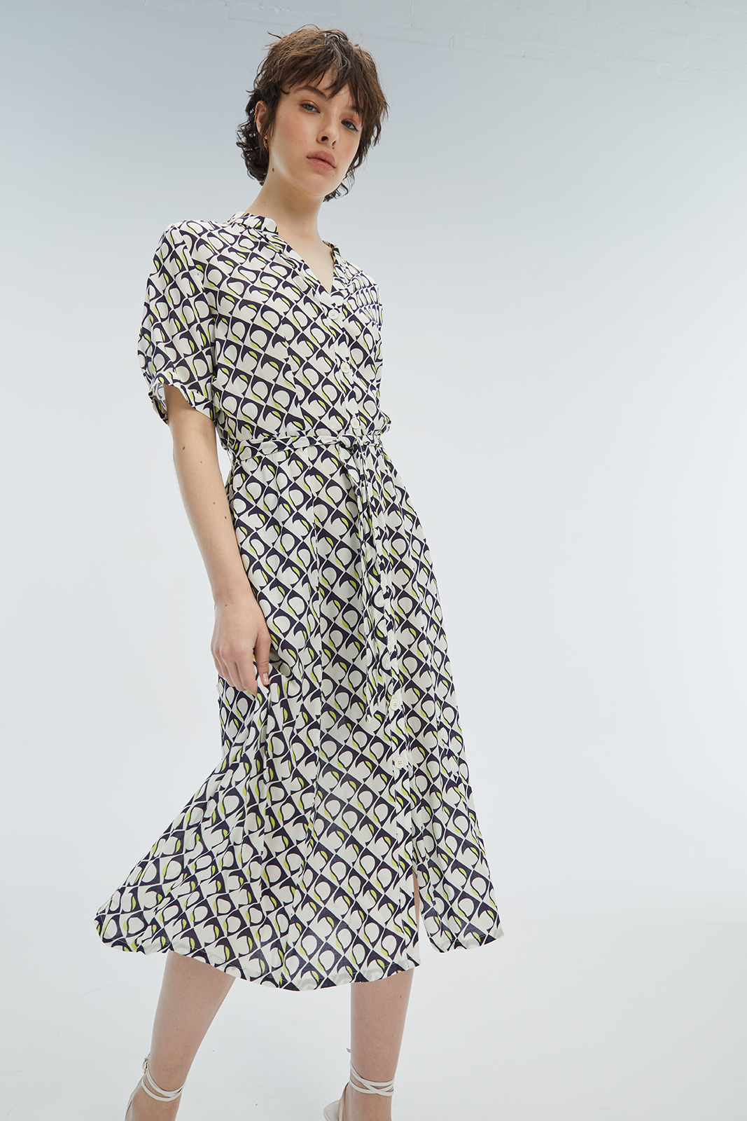 ANDAM BLUE PATTERN DRESS | Rosella - Style inspired by elegance