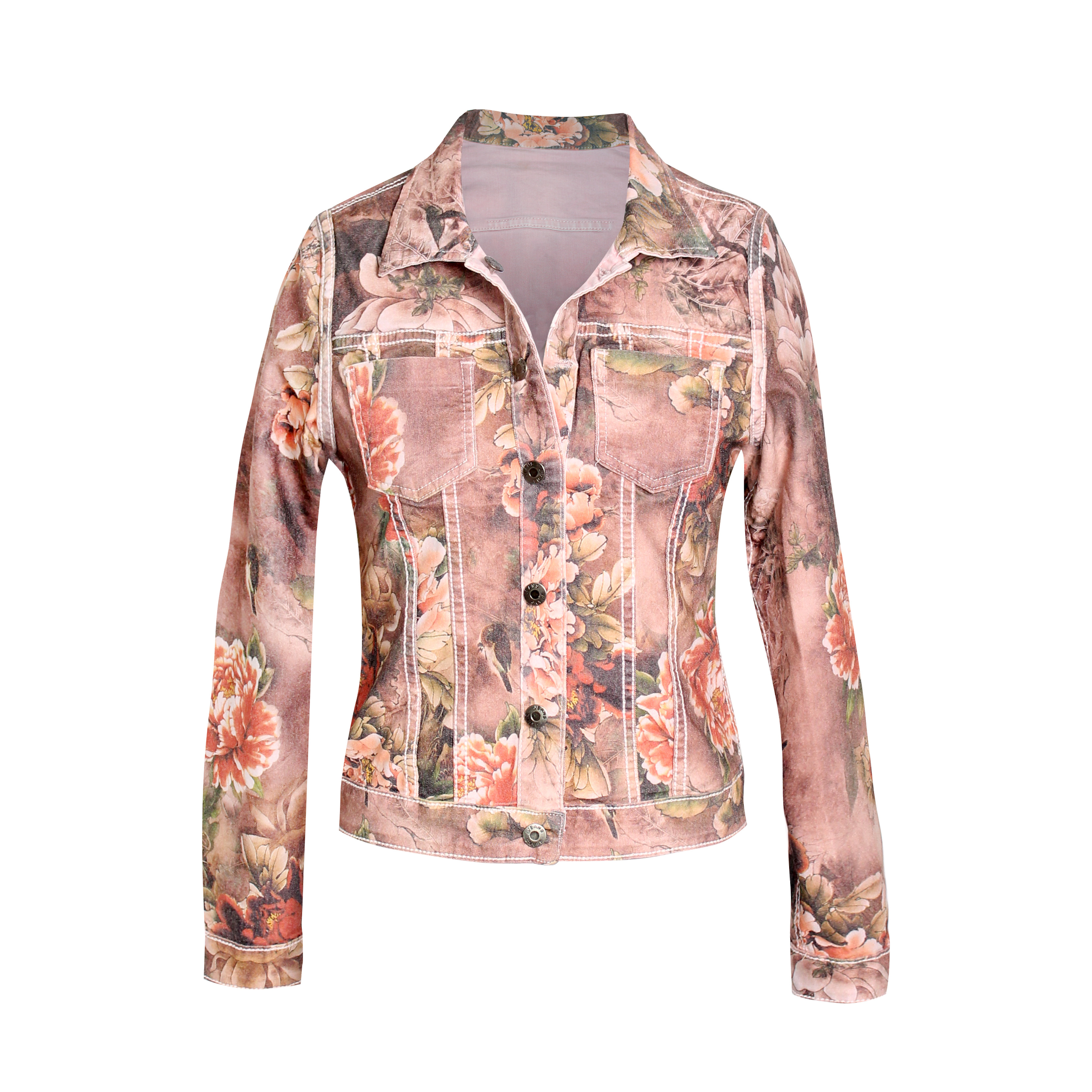 MADE IN ITALY DIRTY PINK FLORAL REVERSIBLE JACKET | Rosella - Style ...