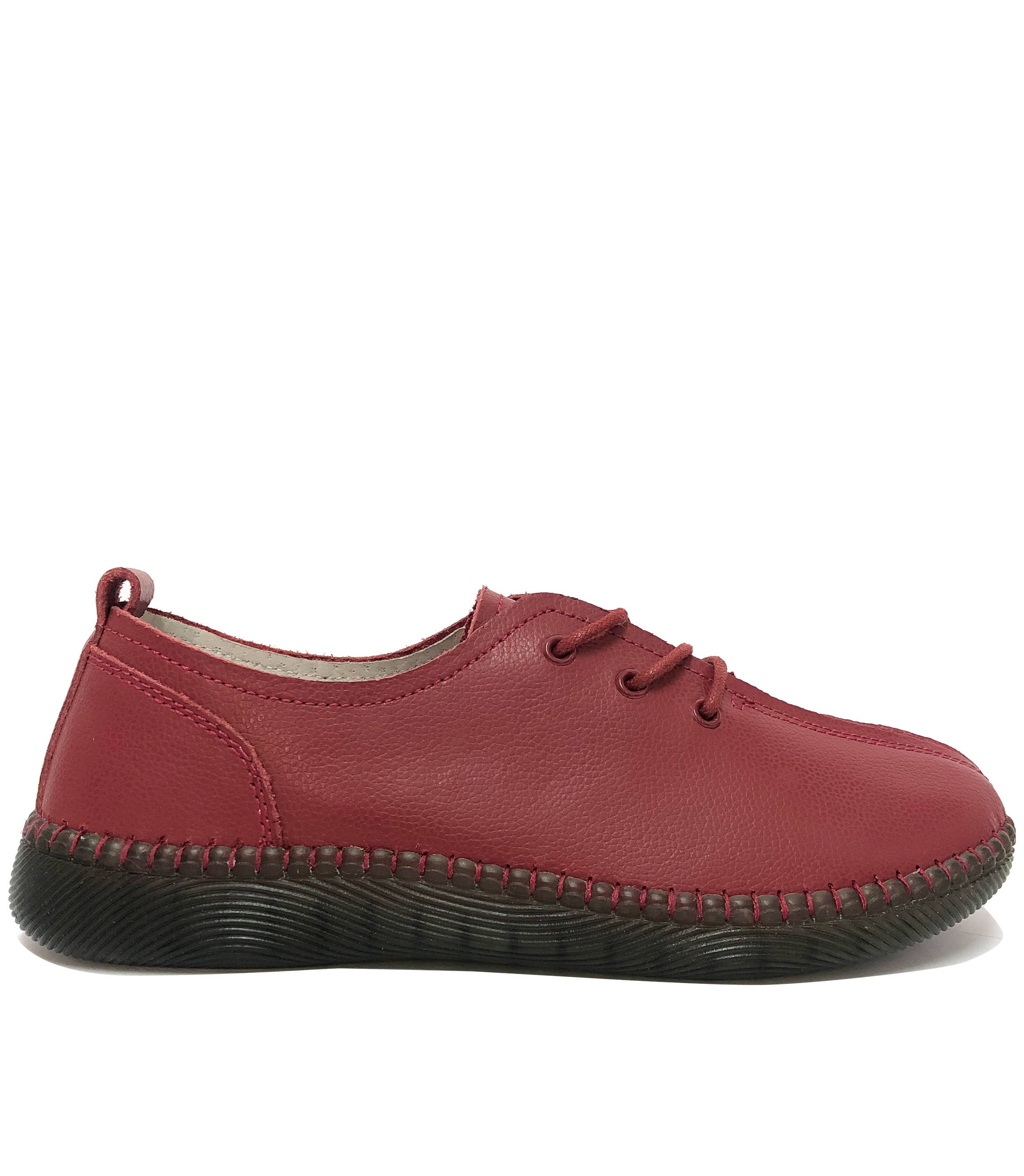 JOLIE RED LEATHER LACE-UP SHOE | Rosella - Style inspired by elegance