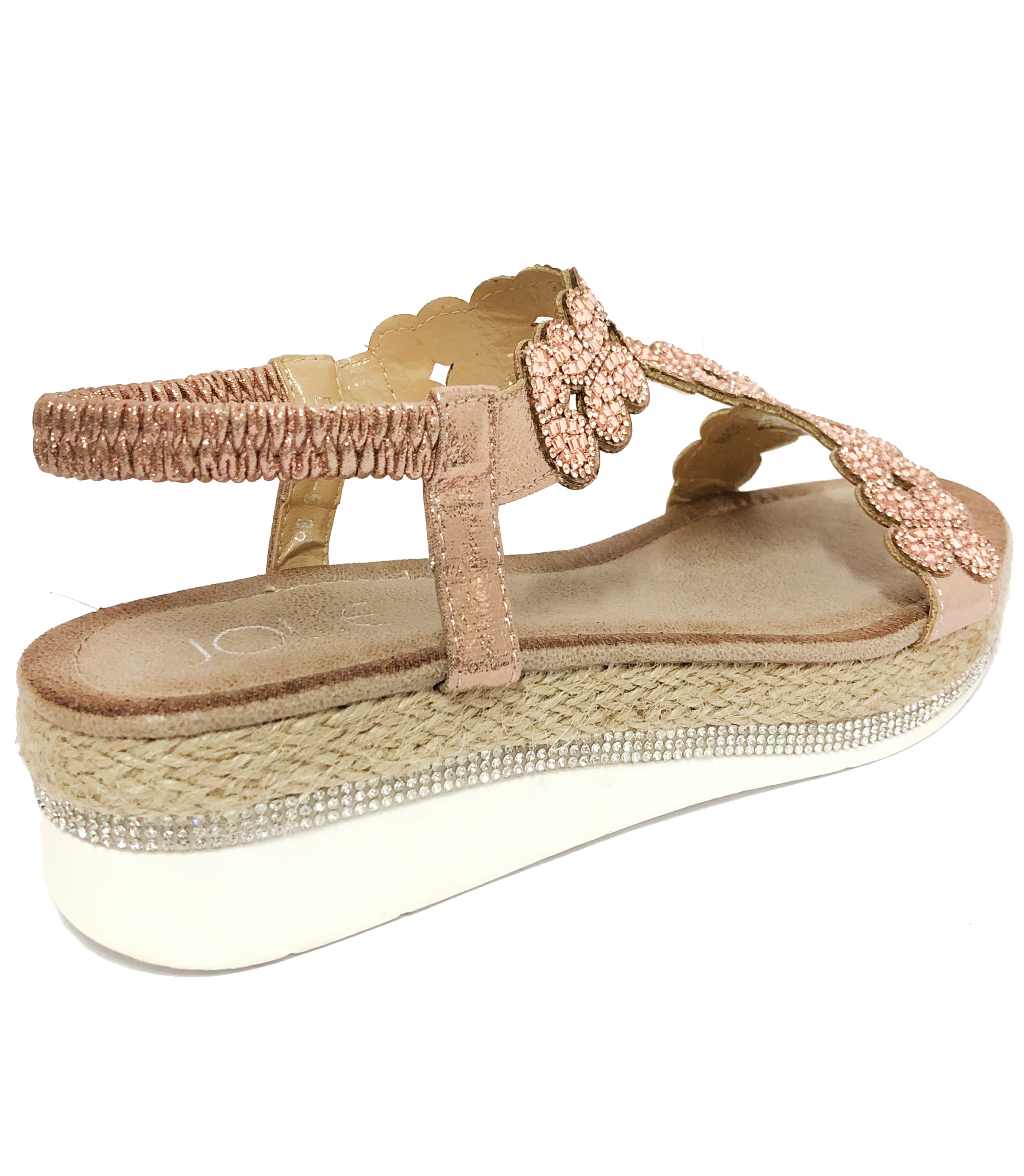 JOLIE ROSE GOLD DIAMANTE FLATFORM SANDAL | Rosella - Style inspired by ...