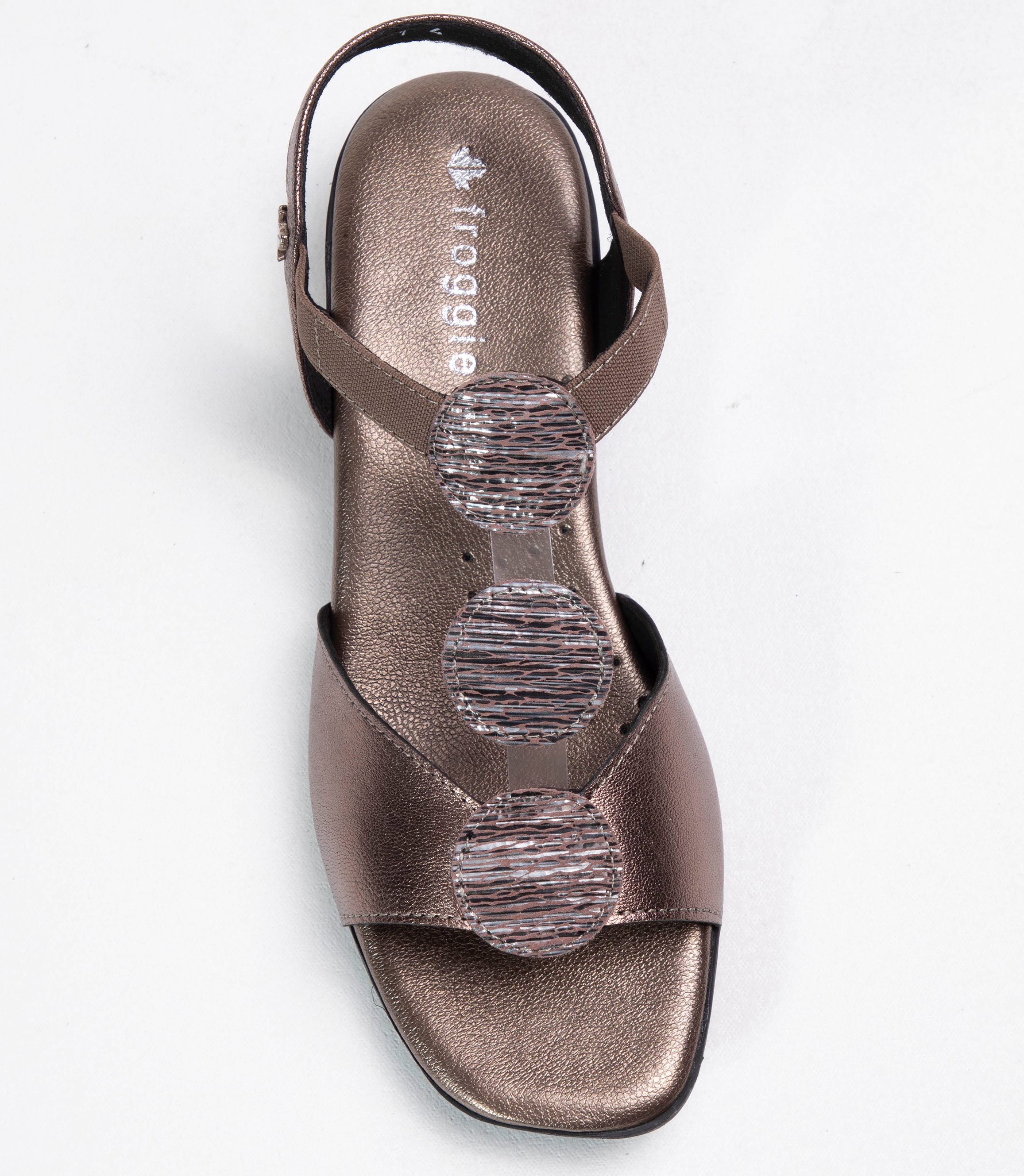 FROGGIE LEAD METALLIC ELASTICATED SANDAL | Rosella - Style inspired by ...
