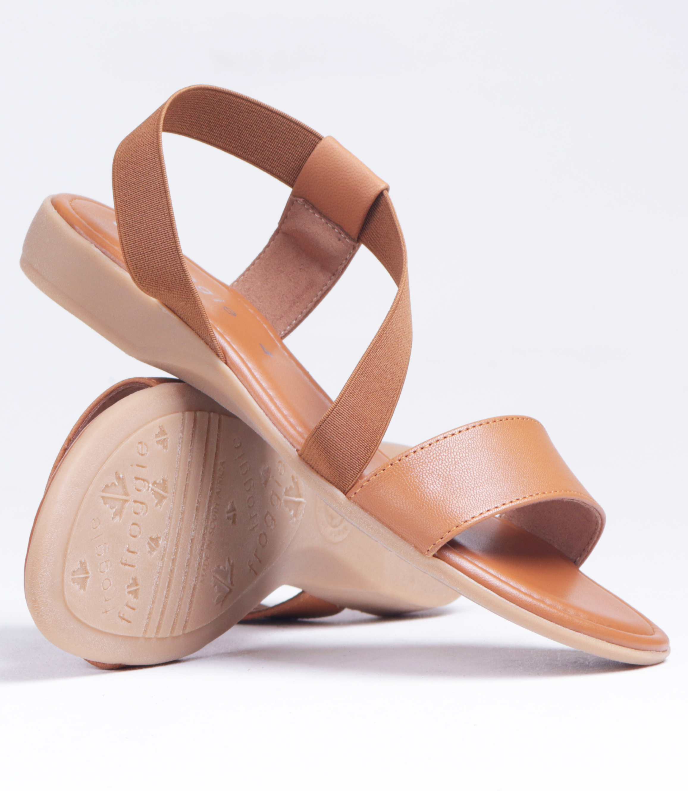 FROGGIE TAN LEATHER ELASTICATED SANDALS | Rosella - Style inspired by ...