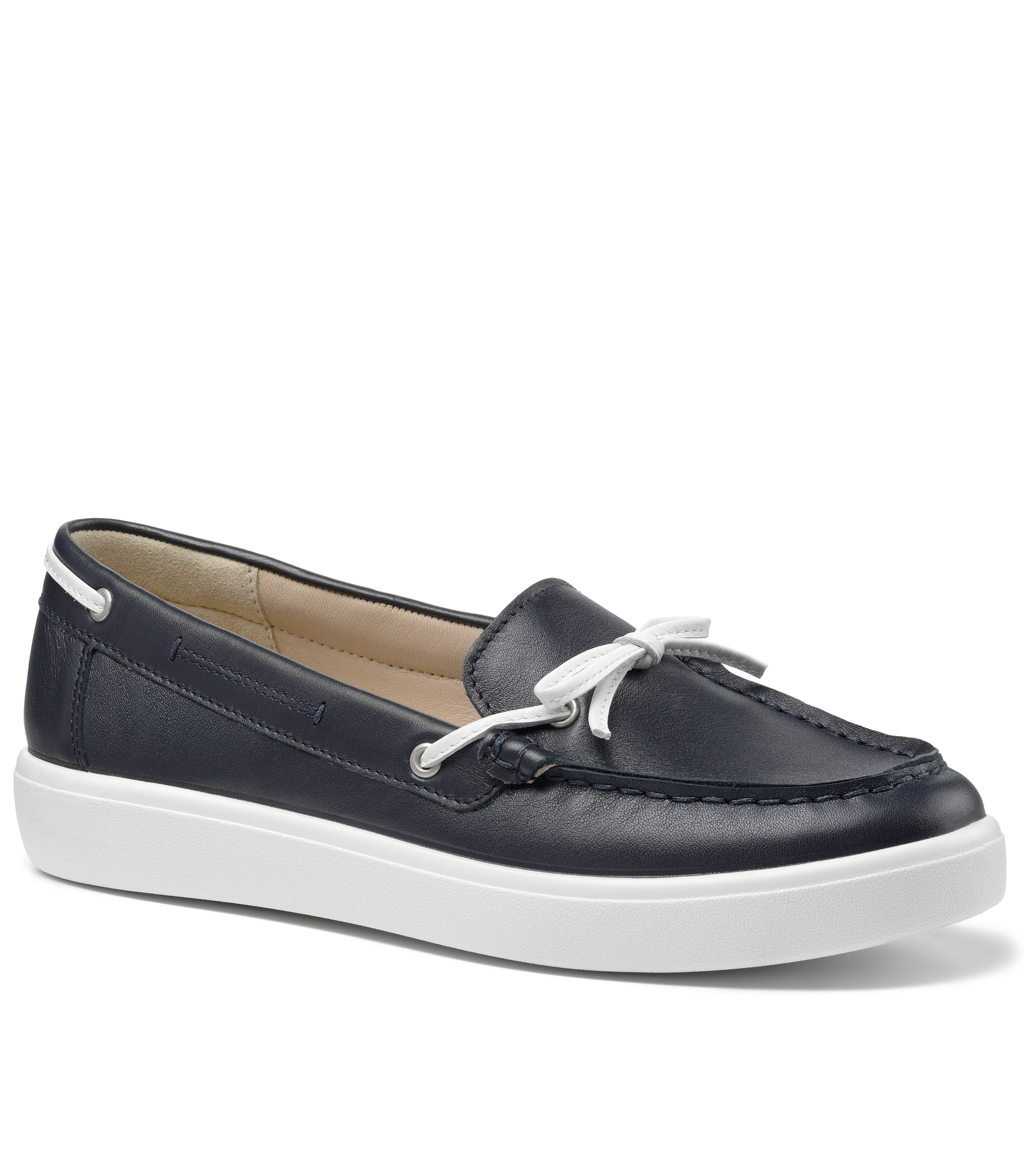 HOTTER NAVY LEATHER TEMPO MOCCASIN | Rosella - Style inspired by elegance