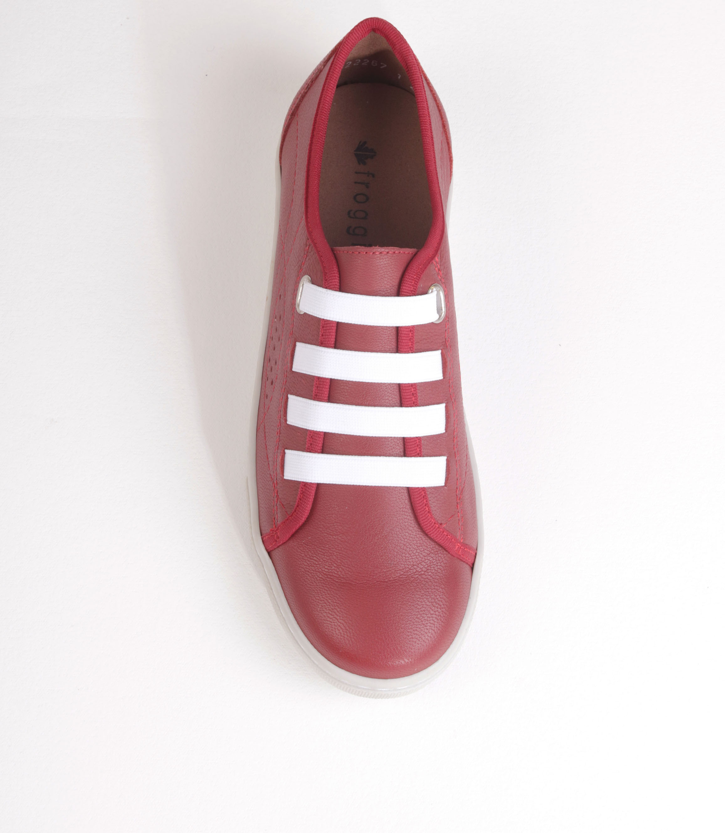 FROGGIE RED MULTI LEATHER ELASTICATED LACE SNEAKERS | Rosella - Style ...