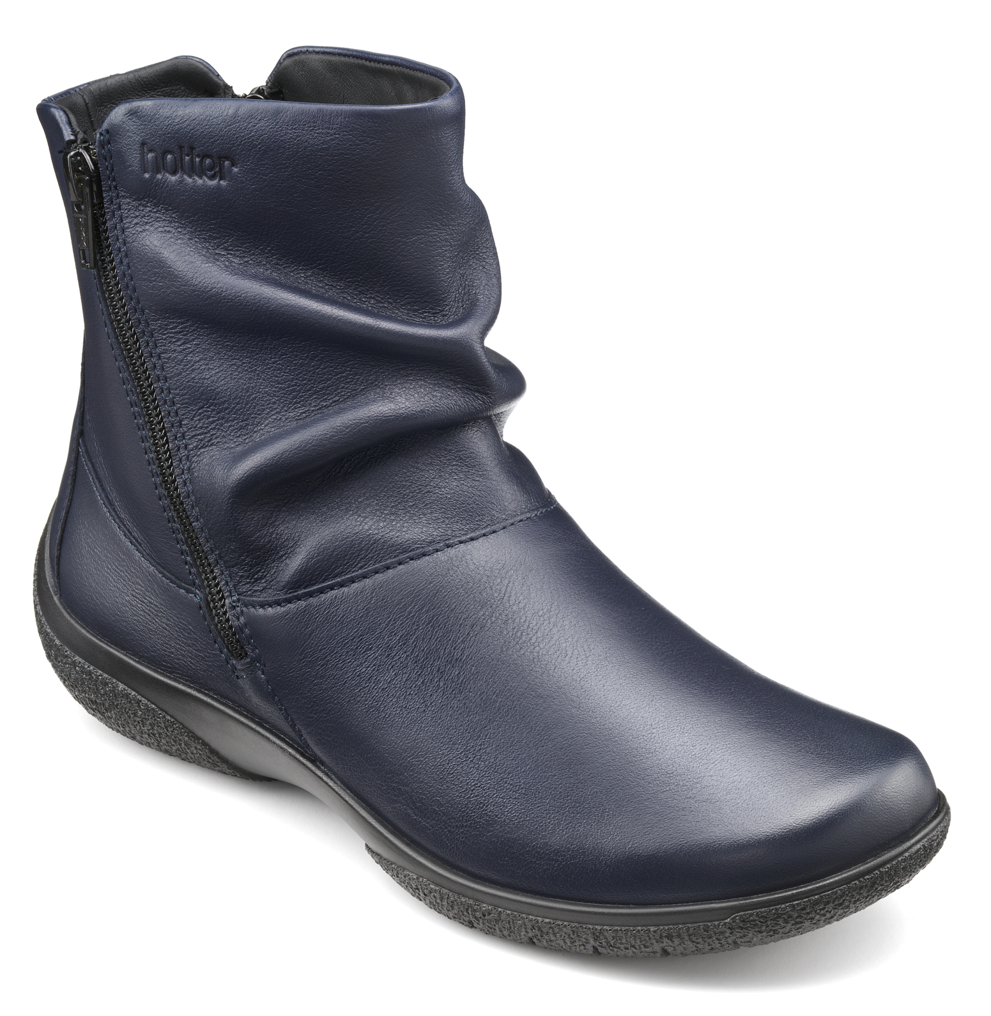 HOTTER NAVY LEATHER WHISPER BOOTS | Rosella - Style inspired by elegance