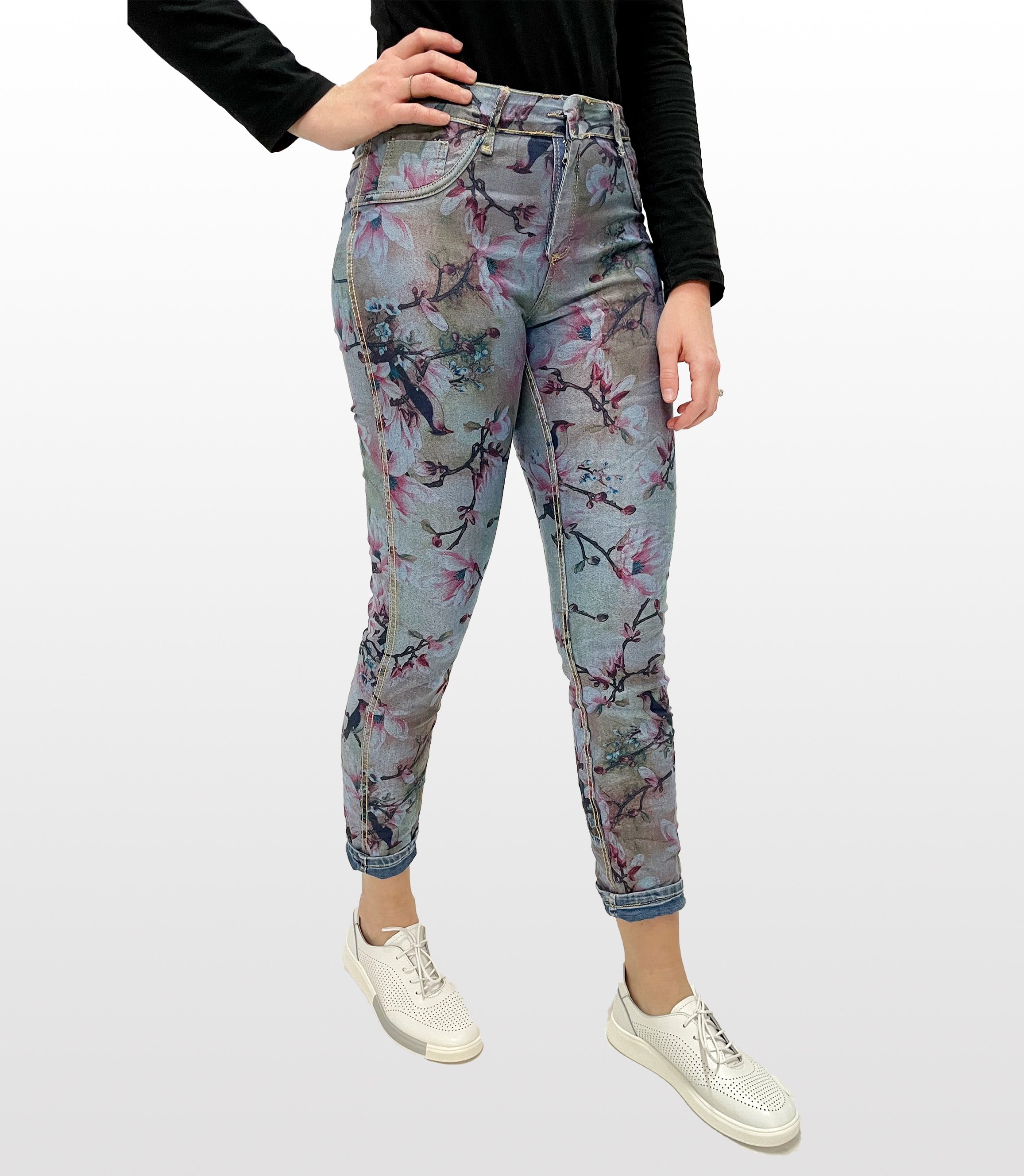 MADE IN ITALY DENIM PINK REVERSIBLE JEANS | Rosella - Style inspired by ...