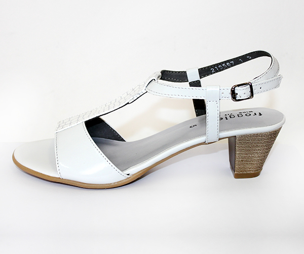 FROGGIE WHITE MULTI BLOCK HEEL SANDAL - 11920 | Rosella - Style ...