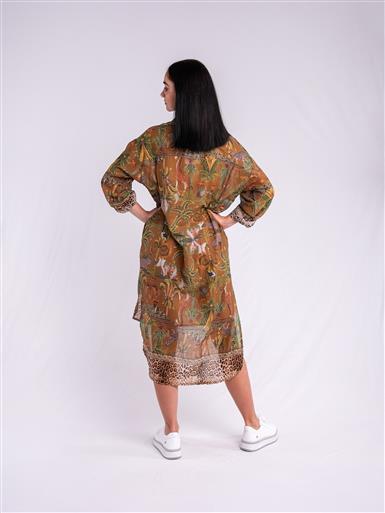 MADE IN ITALY BROWN MULTI PATTERN DRESS | Rosella - Style inspired by ...