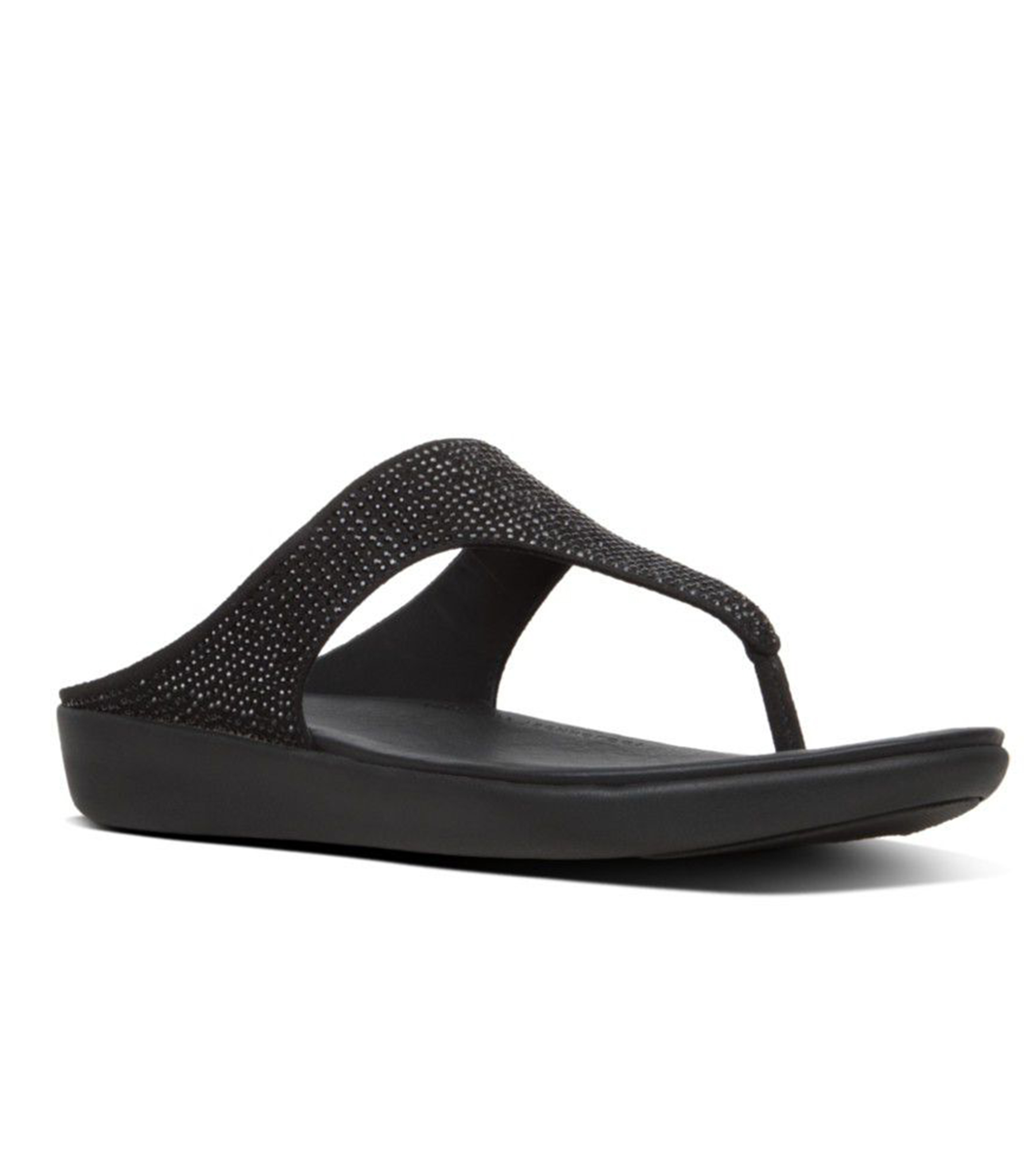 FIT FLOP BLACK BANDA CRYSTALLED TOE- POST SANDAL | Rosella - Style ...